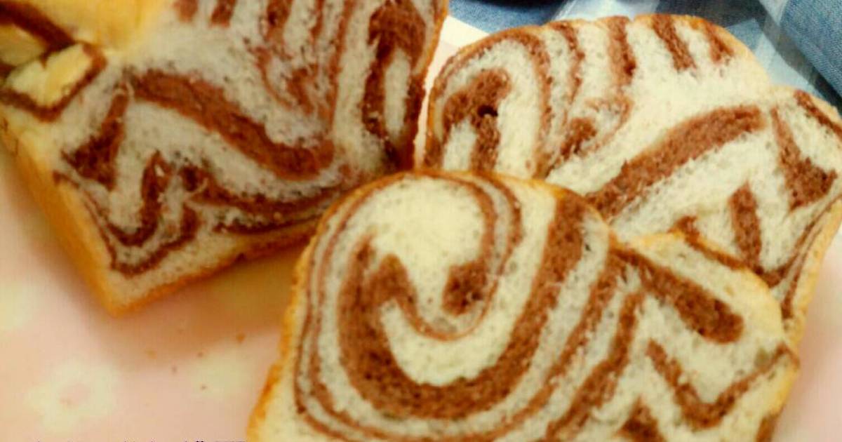 Resep Roti Tawar marmer / Chocolate Marble Bread oleh Anik wina - Cookpad