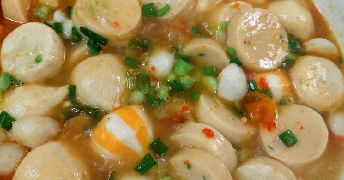 Resep olahan baso ikan berkuah pedas rumahan enak dan mudah - Cookpad
