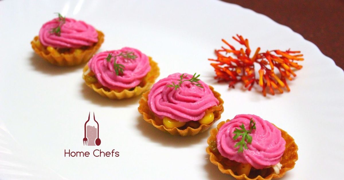 Corn Canapés With Pink Frost Recipe by Shaheen Mustafa - Cookpad