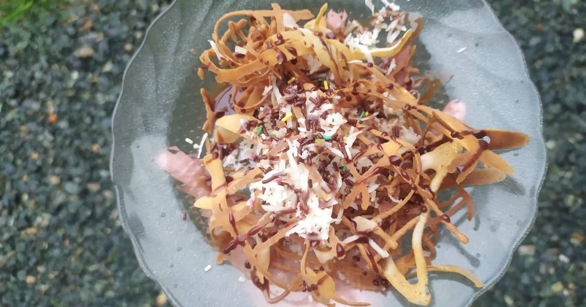 Resep Lekker Jaring Crispy atau Jajanan Sarang Laba-laba 😁 oleh Ummu ...