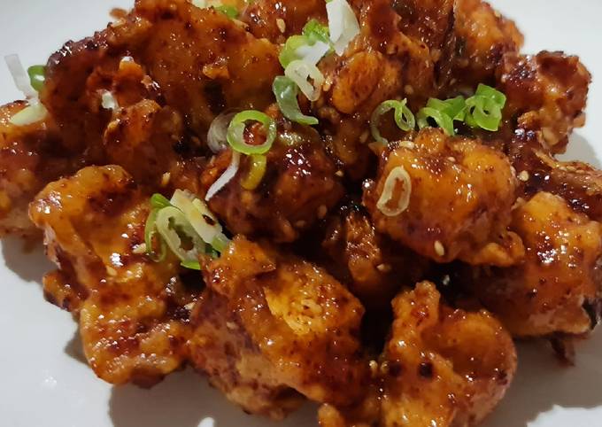 Resep Dubu jorim (tahu goreng pedas ala korea) oleh Nike Yolanda - Cookpad