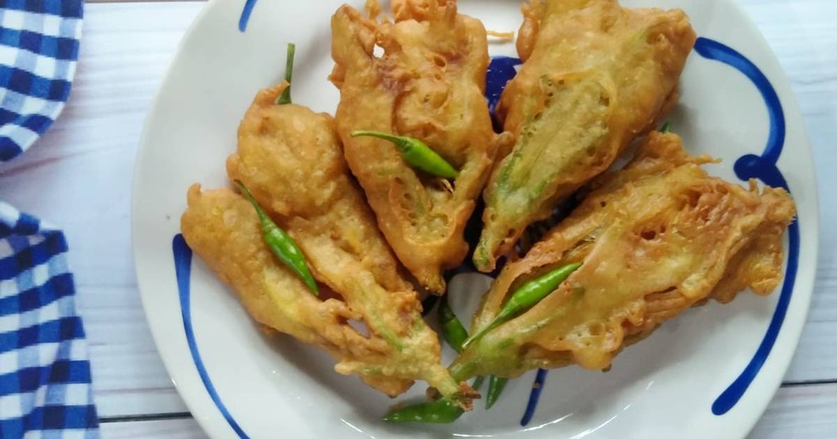 Resep Gorengan Bunga Labu oleh 🔪Nitayasari.Recipes🥦 - Cookpad