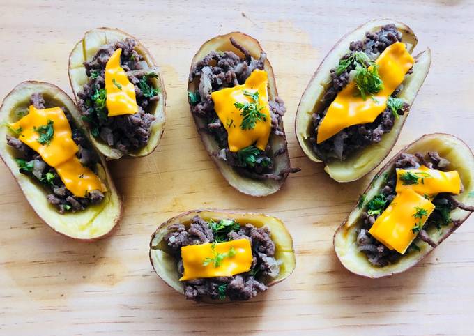 Papas rústicas rellenas a mi estilo!! Receta de Liz- Cookpad