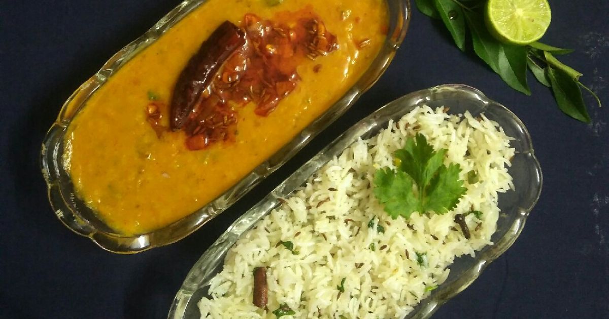 Dal Tadka And Jeera Rice Recipe by Purvi Modi - Cookpad