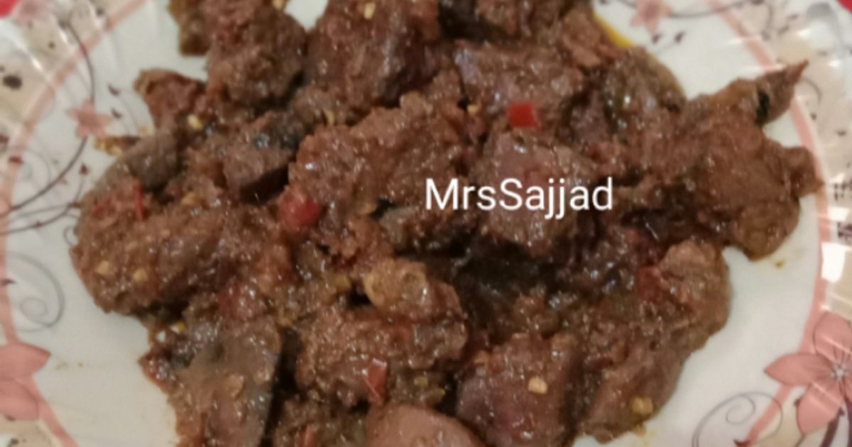 Mutton Tawa Kaleeji Recipe by Misses Sajjad Memon - Cookpad