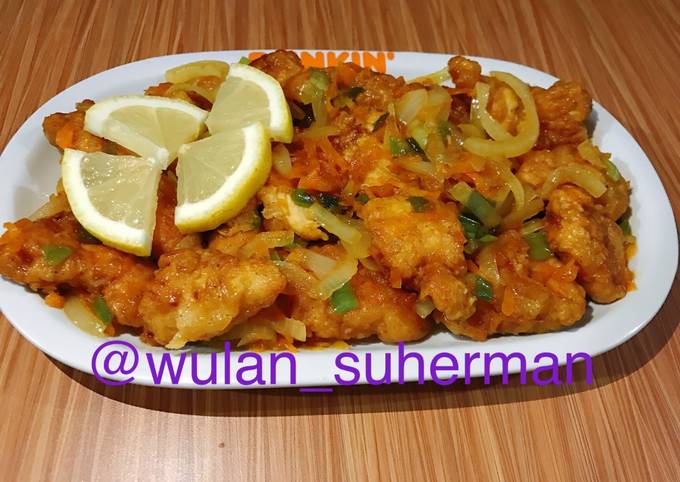 Resep Ayam Saus Lemon oleh Wulan Suherman - Cookpad