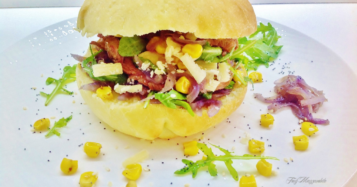 Ricetta Panino (Gourmet) Di Semola Rimacinata Con Arrosto Di Girello E ...