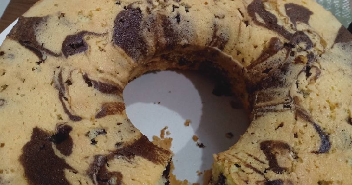 Resep Vanilla Choco Marble (marmer cake) oleh Meta Ichwan - Cookpad