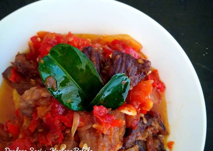 Resep Dendeng Sapi + Kentang Balado oleh Mydiarycooking - Cookpad