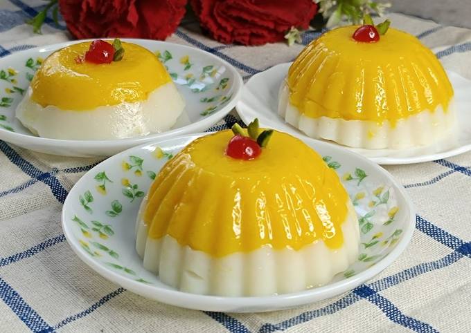Mango-Vanilla Pudding Recipe by Naheed Alam - Cookpad