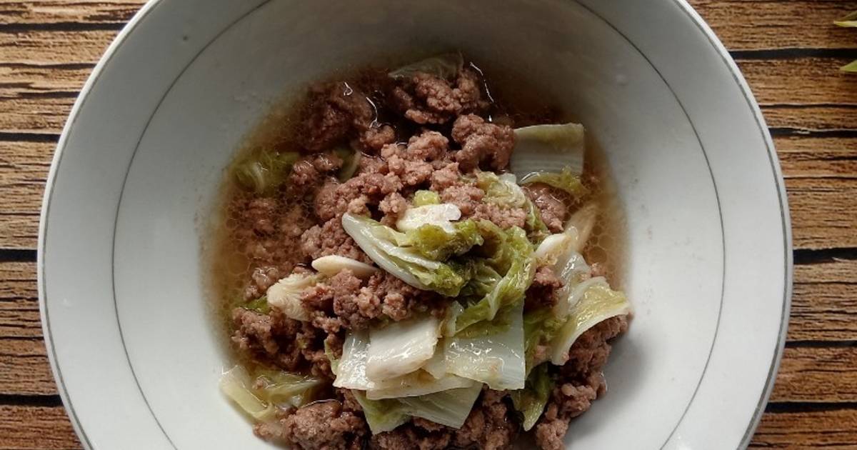 Resep 1020. Tumis sawi putih daging sapi giling oleh Naqiyyah 🍒 - Cookpad