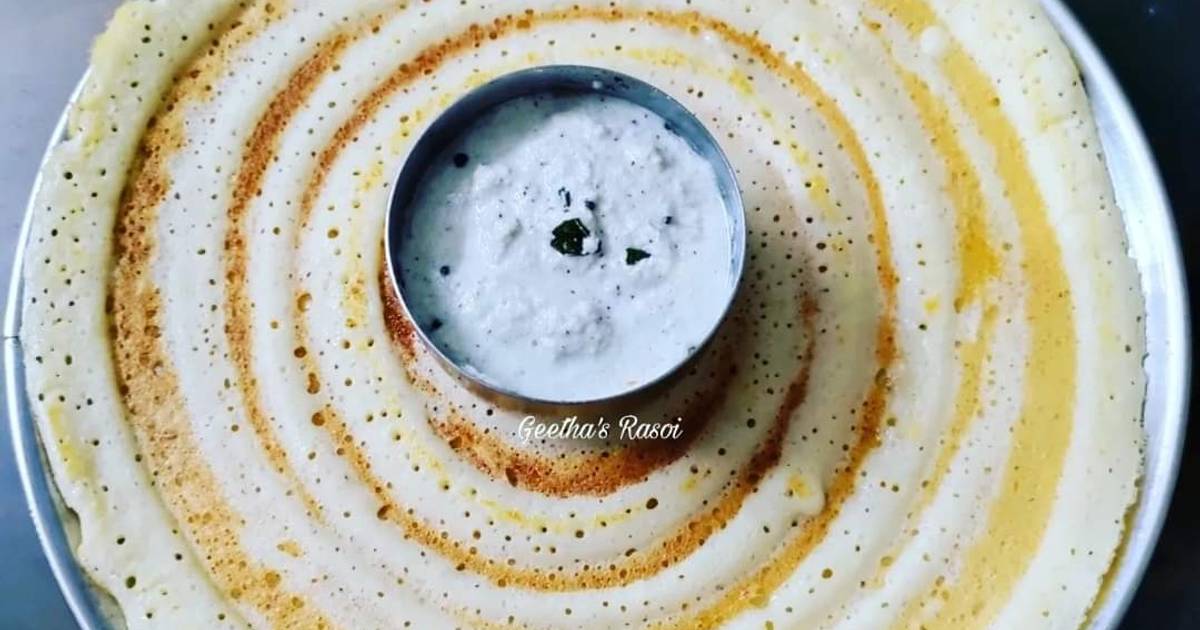 Moong dal - Urad dal Dosa/Mooga dali urada polo ️ Recipe by Geetha's ...