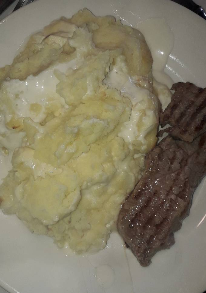 Puré Con Queso y Crema Receta de PHILIPPE- Cookpad