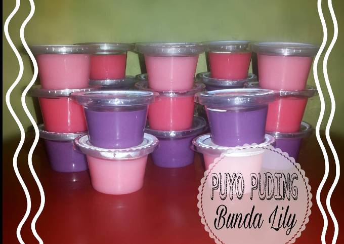 Resep Puyo Puding rasa Anggur & Stroberi oleh Lily April - Cookpad