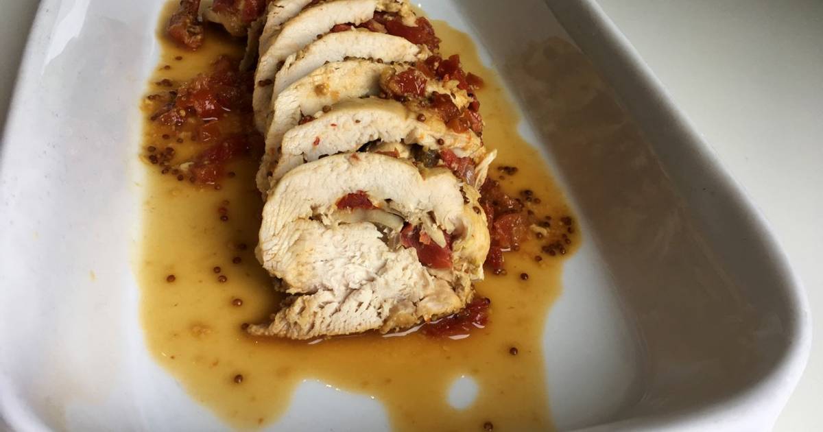 Pechuga de pollo rellena de hongos Receta de Rosa Berrio- Cookpad