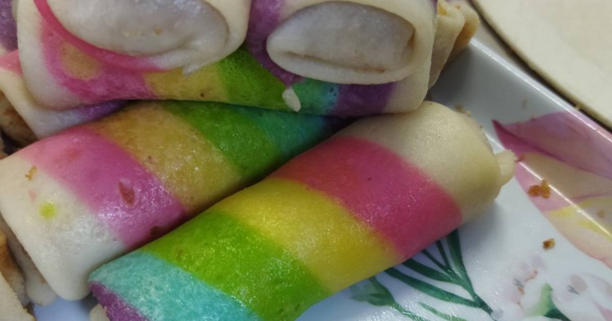 67 resep kue dadar gulung rainbow enak dan mudah - Cookpad