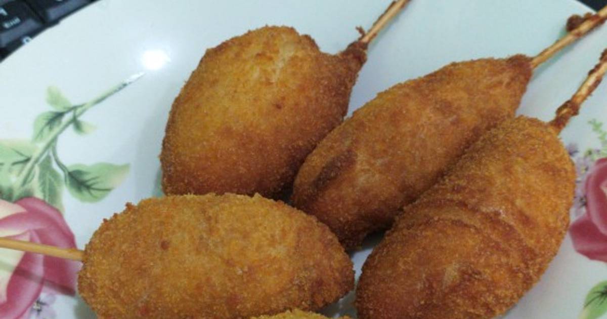 Resep Corn dog / Roti Goreng Sosis oleh Ami Adiva - Cookpad