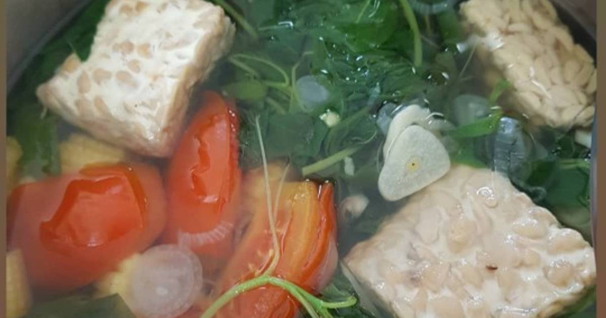 Resep Sayur Bayam Putren Tempe oleh Mami Aya Sovran - Cookpad