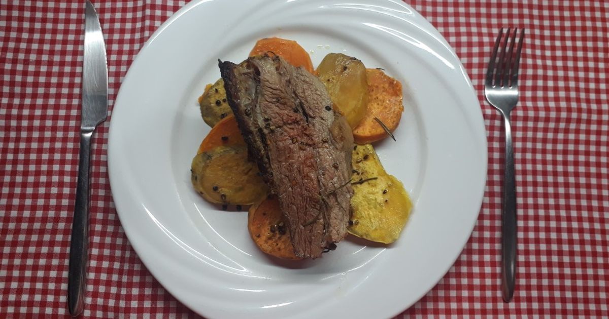 Pulpón Con Boniatos Al Horno Receta de Carolina Olivera G.- Cookpad