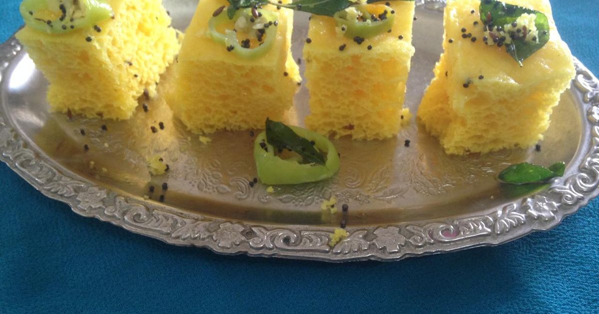 Kiran Solanki દ્વારા રેસીપી બેસનના ઝટપટ નાયલોન ખમણ ઢોકળા (Nylon Khaman ...