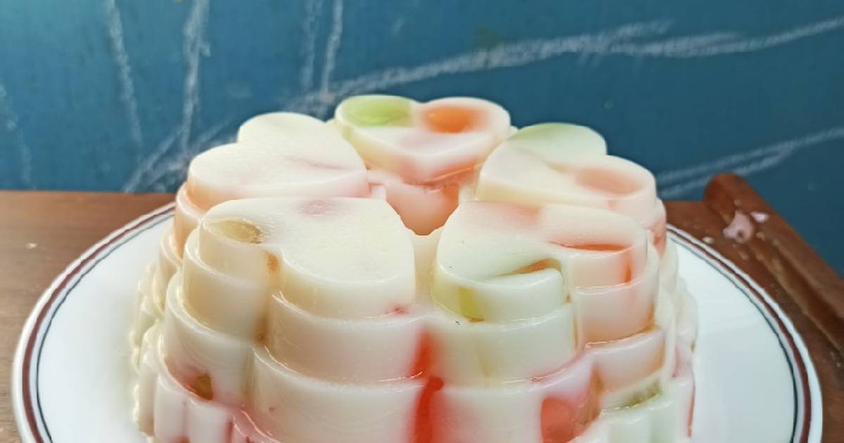 46 resep puding pelangi leci enak dan mudah - Cookpad