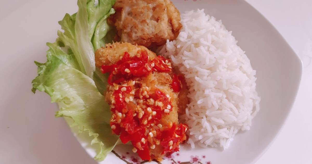 Resep Ayam tempe tepung geprek #478 oleh angel aje 💟 - Cookpad