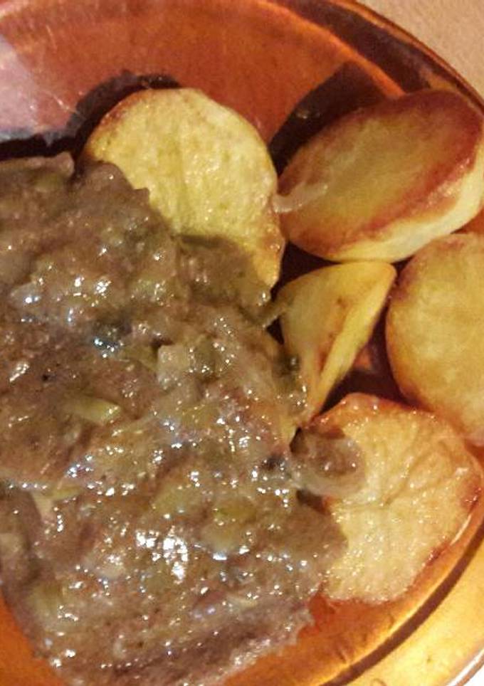Peceto a la mostaza con papas Receta de Soledad Ciantino...solc1- Cookpad
