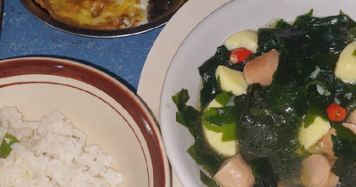 Resep Sup tofu sosis rumput laut oleh Acaakitchen - Cookpad