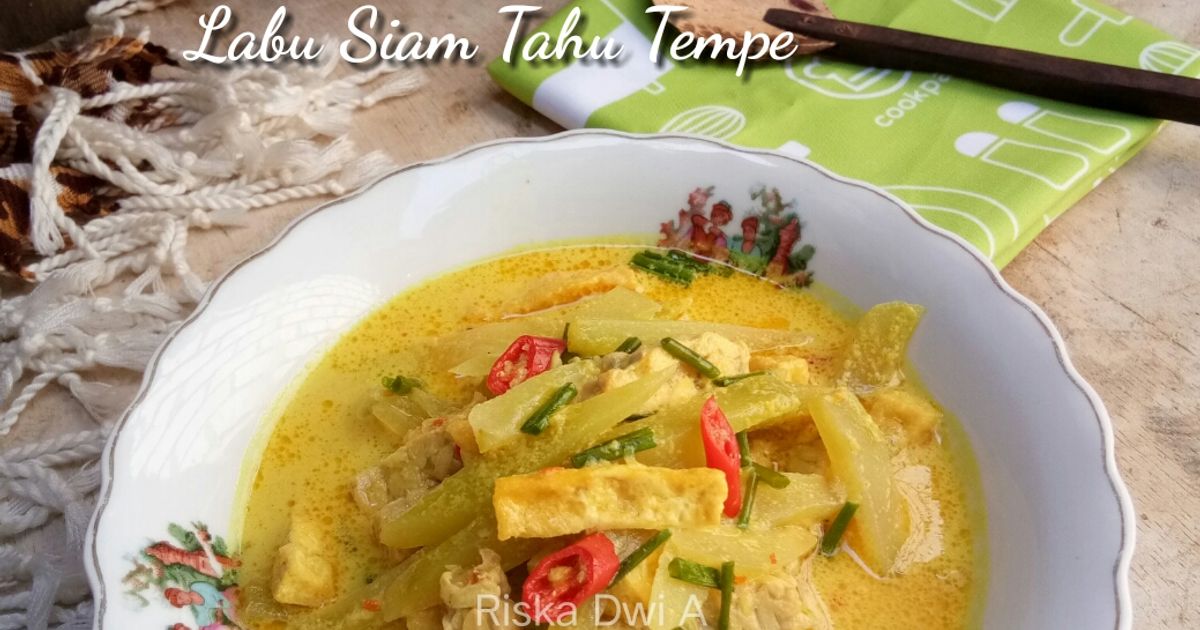 Resep Lodeh Labu Siam Tahu Tempe oleh Riska Dwi A - Cookpad