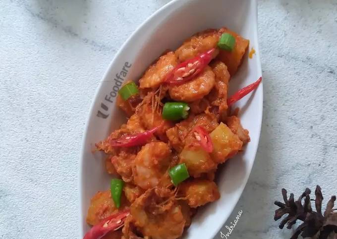 Resep Sambal Goreng Kentang Udang oleh Novi Oppie Indriana - Cookpad