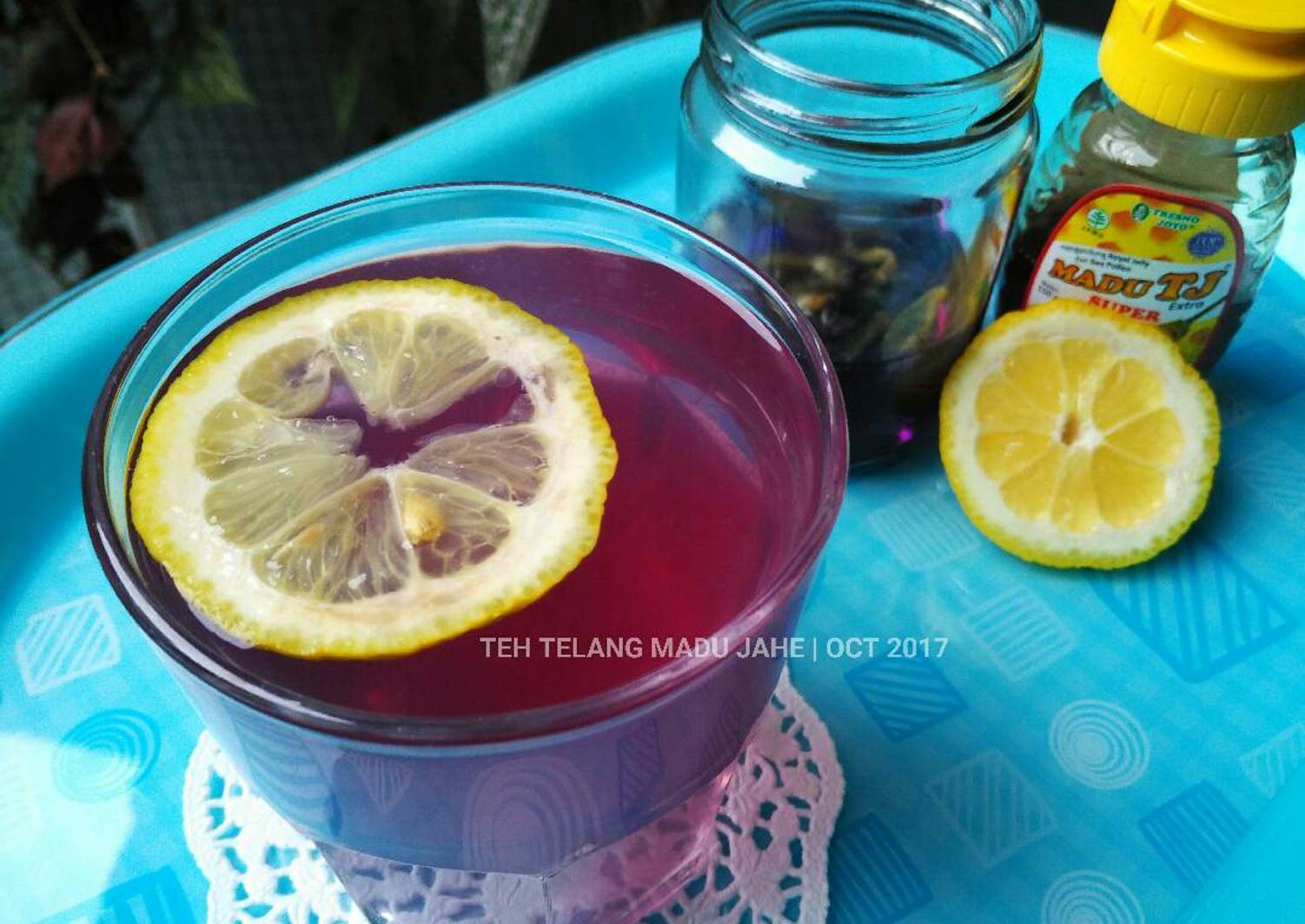 Resep Teh Telang Madu Jahe | Minuman Hangat oleh Arista Hilman - Cookpad