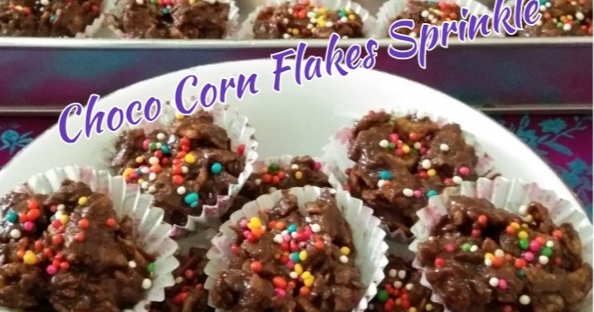 Resep Choco Corn Flakes Sprinkle oleh Wulan - Cookpad