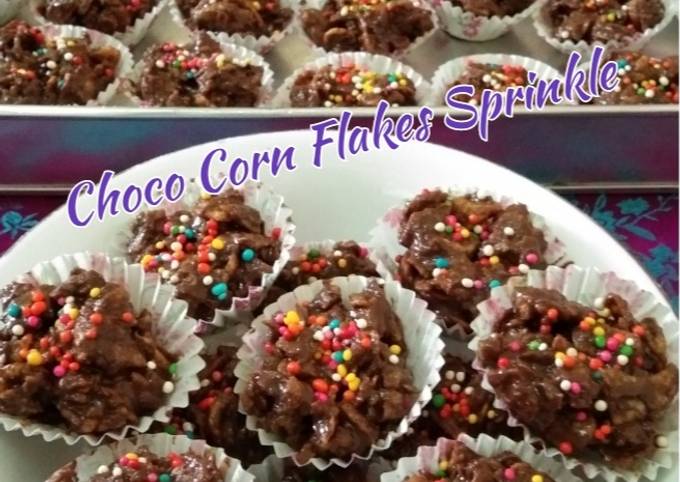 Resep Choco Corn Flakes Sprinkle oleh Wulan - Cookpad