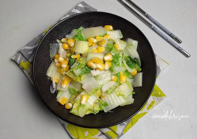 Resep Tumis Sawi Putih Jagung oleh Nendah Rismaita - Cookpad