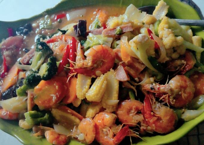 Resep #9.oseng udang dan sayuran saus tiram oleh Neni Nurmalasari - Cookpad