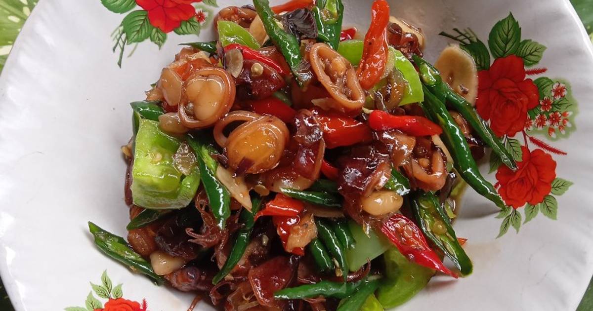 Resep Oseng Cumi Cabe Hijau oleh Dina Pratiwi - Cookpad