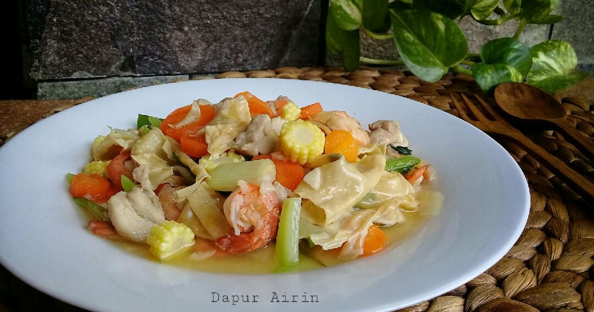 Resep capcay kembang tahu untuk anak rumahan enak dan mudah - Cookpad