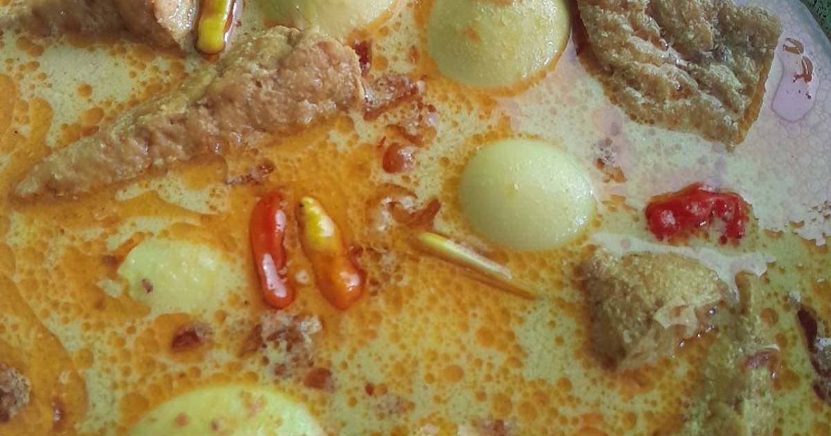 Resep Telor tahu masak santan oleh Olivia - Cookpad
