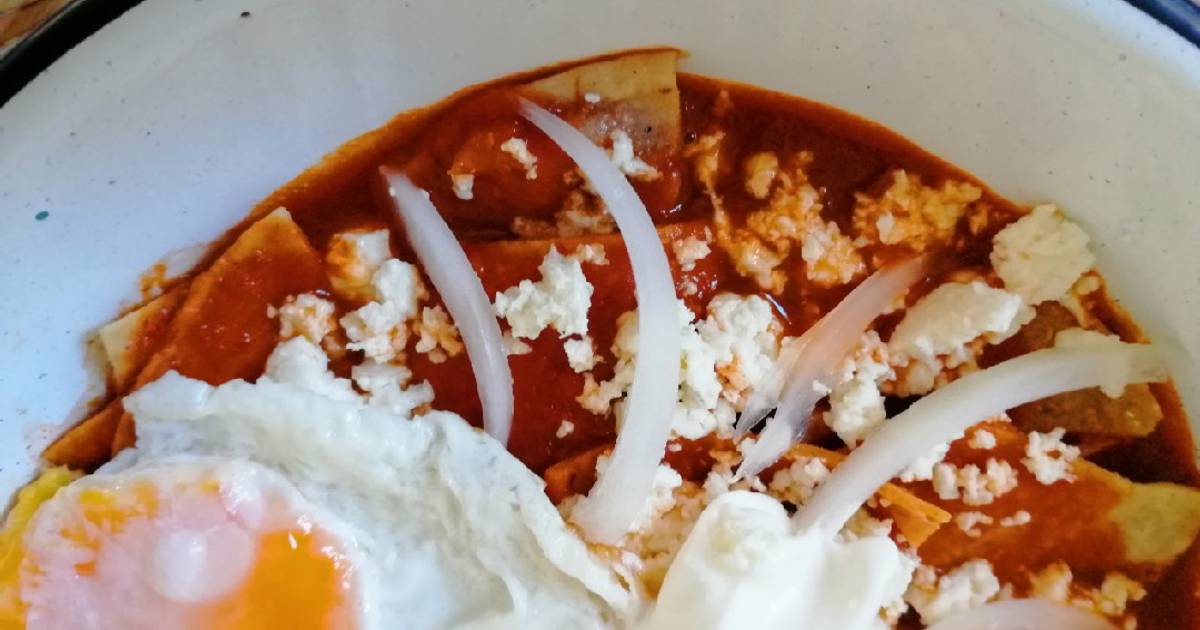 Chilaquiles rojos - 91 recetas caseras- Cookpad