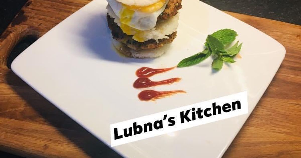 Loco Moco Rice Burger: Recipe by Lubna’s Kitchen - Cookpad
