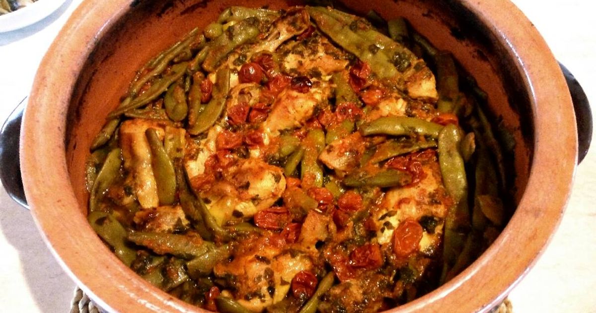 Φασολάκια με κοτόπουλο στη γάστρα Συνταγή από τον/την Anna Beni - Cookpad