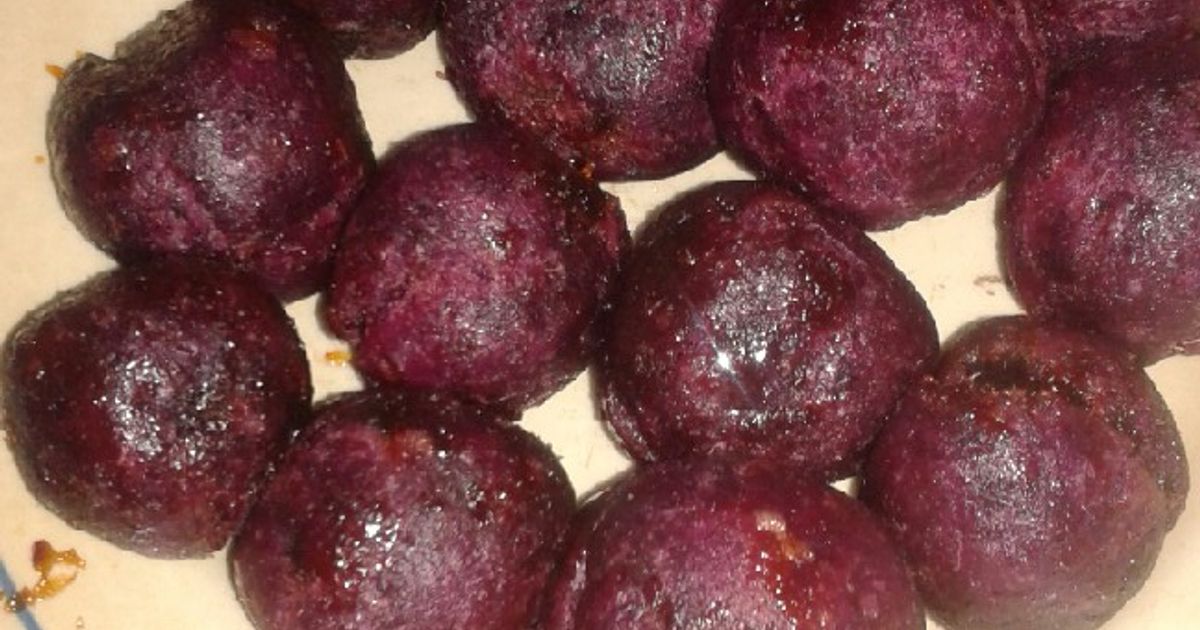 Resep Bola2 Ubi Jalar Ungu Maniss oleh Elva Muchtar - Cookpad
