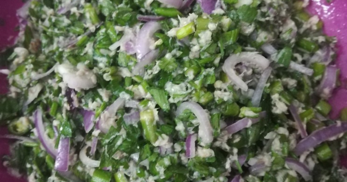 Resipi Kerabu Daun Selom oleh Ummi kalsum Tupperware - Cookpad