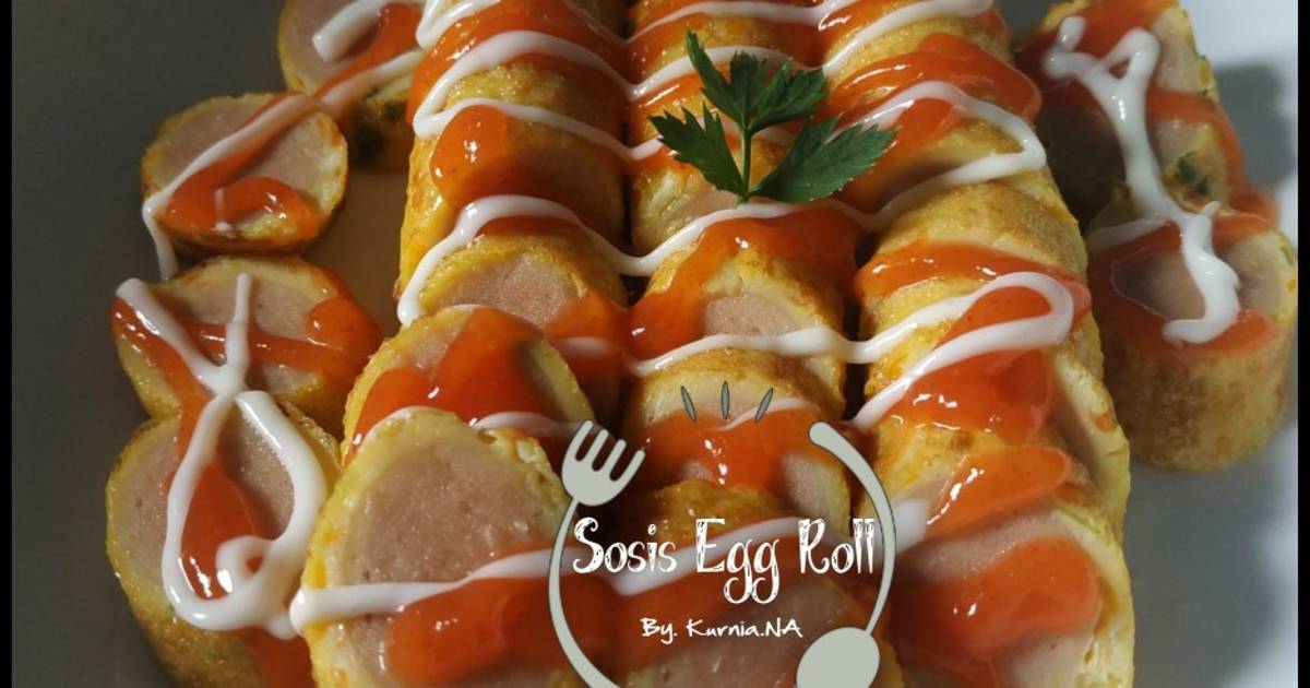 Resep Sosis Egg Roll Simple oleh Kurnia Nur Addina - Cookpad