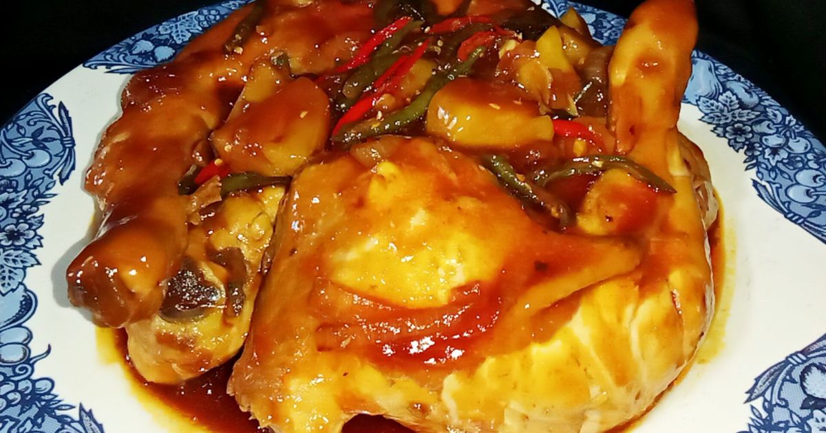 Resep ayam saos asam manis hajatan rumahan enak dan mudah - Cookpad