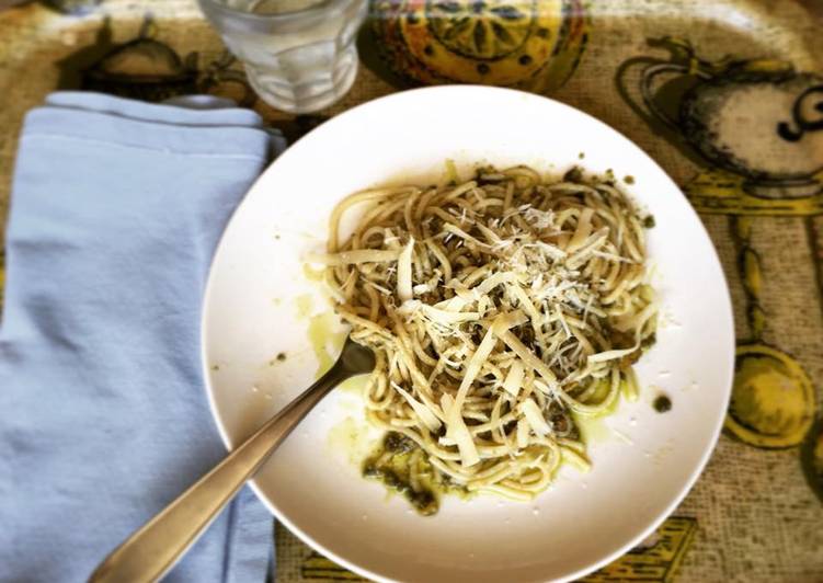 Fideos con pesto Receta de Sabores de Clarita - Cookpad