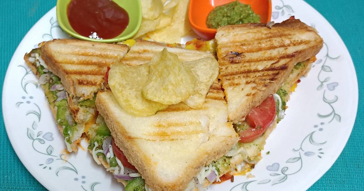 3 easy and tasty veggie delight sandwich recipes by home cooks - Cookpad