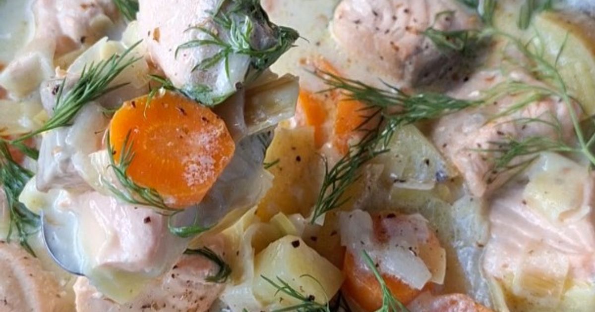 Soupe Crémeuse Au Saumon de @chris and co food - Cookpad
