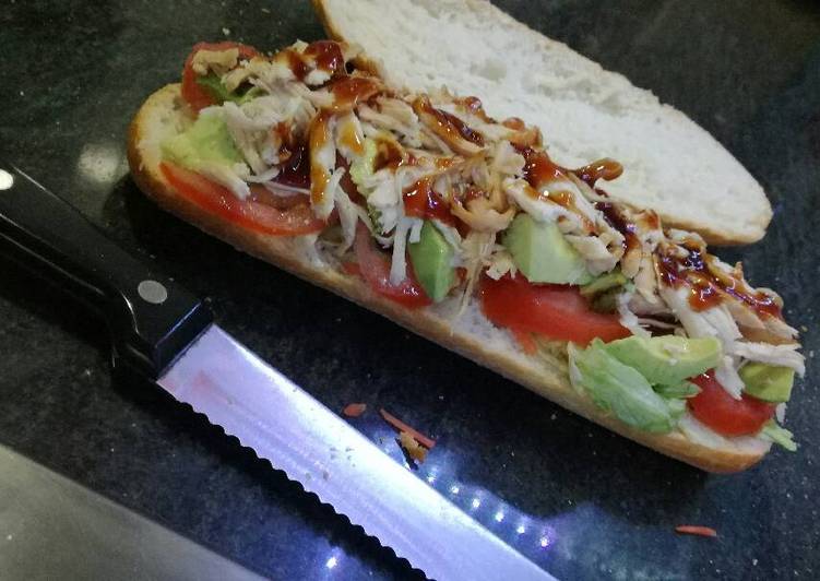 Bocadillo de pollo con salsa Teriyaki Receta de zaii dt- Cookpad