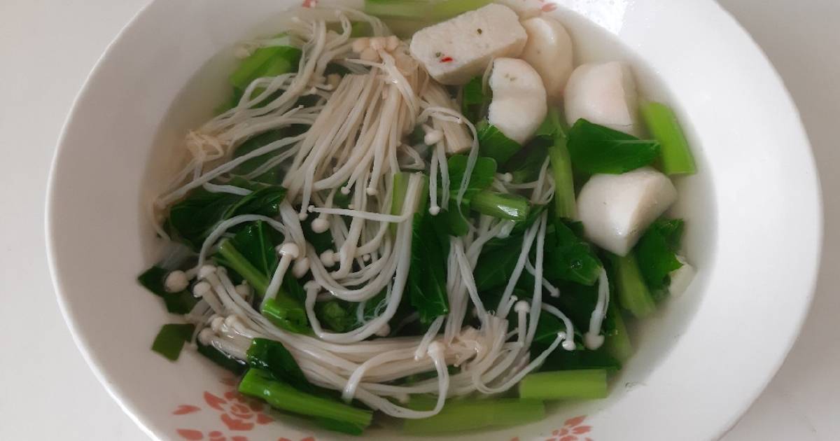 43 resep caisin sop jamur enoki enak dan mudah - Cookpad